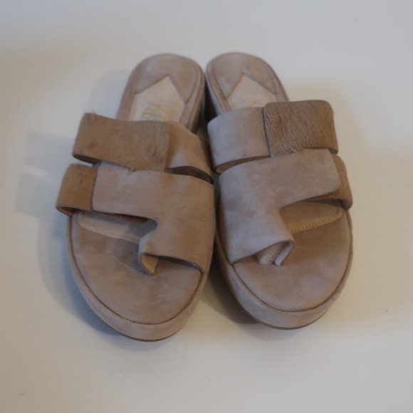 KLIK | Shoes | Nwob Womens Klik Taupe Beige Suede Pony Hair Platform ...